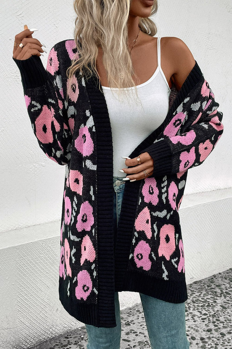 Perfee Open Front Longline Cardigan - MAD RUFFI